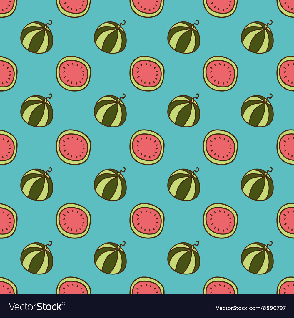 Seamless summer background hand drawn pattern Vector Image