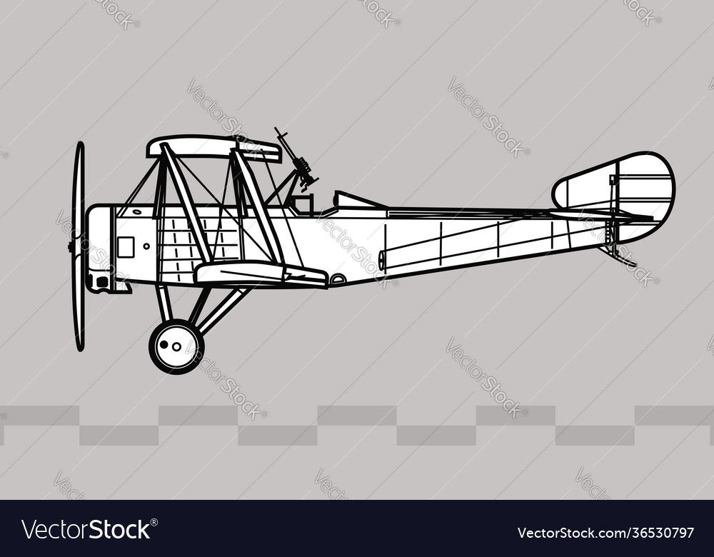 Sopwith comic sopwith strutter Royalty Free Vector Image