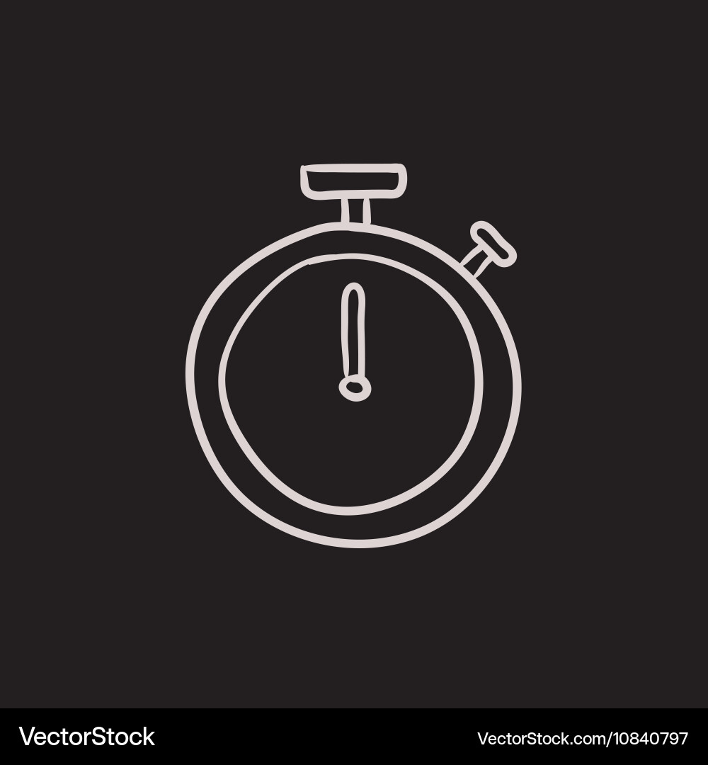 Stopwatch sketch icon Royalty Free Vector Image
