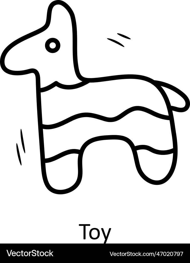 Toy outline icon design party Royalty Free Vector Image