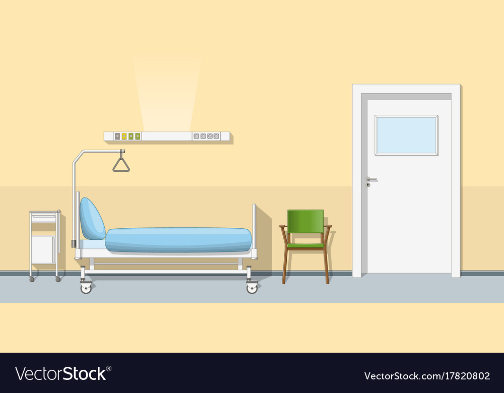 A sickroom Royalty Free Vector Image - VectorStock