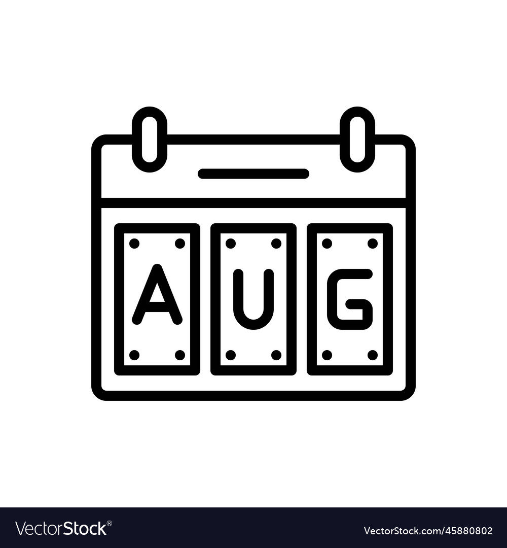 August Royalty Free Vector Image - VectorStock