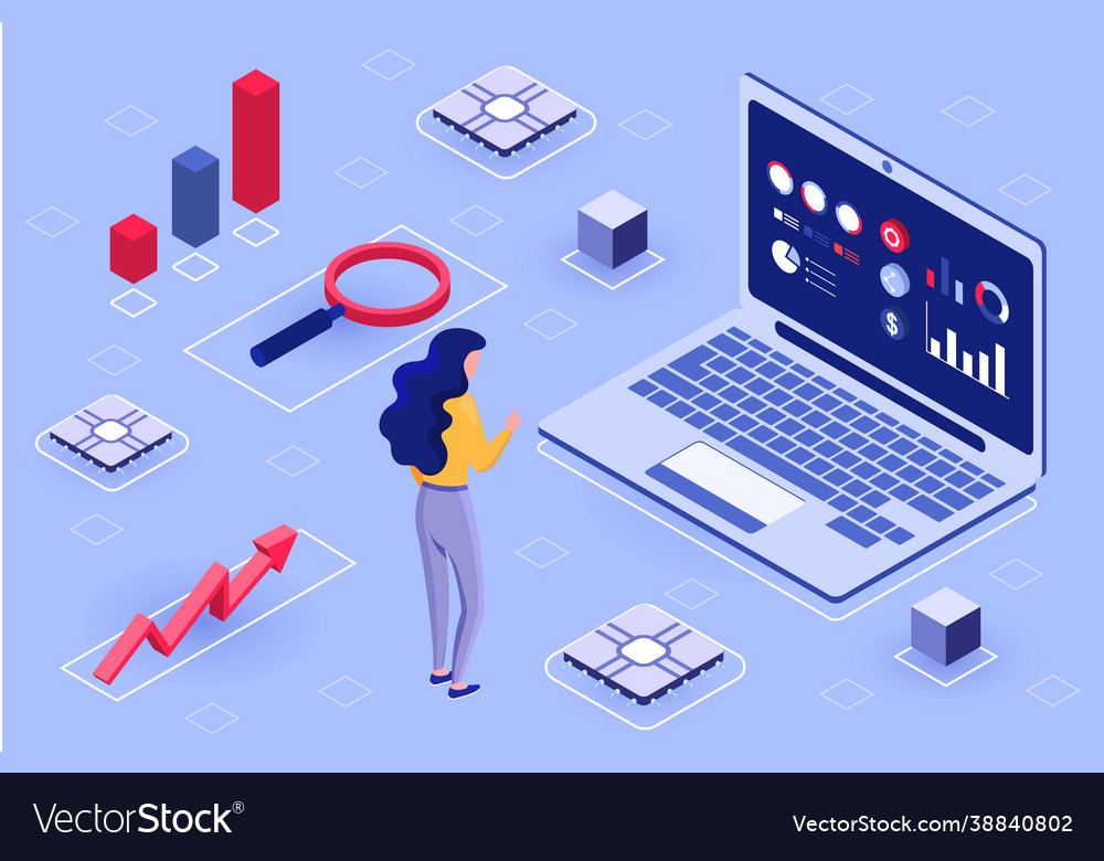 Big data analysis concept Royalty Free Vector Image