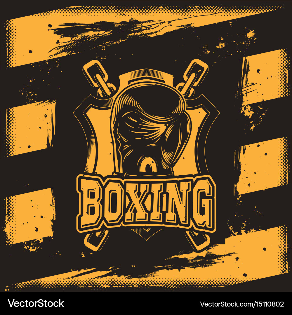 Conceptual motivational poster for a boxing Vector Image