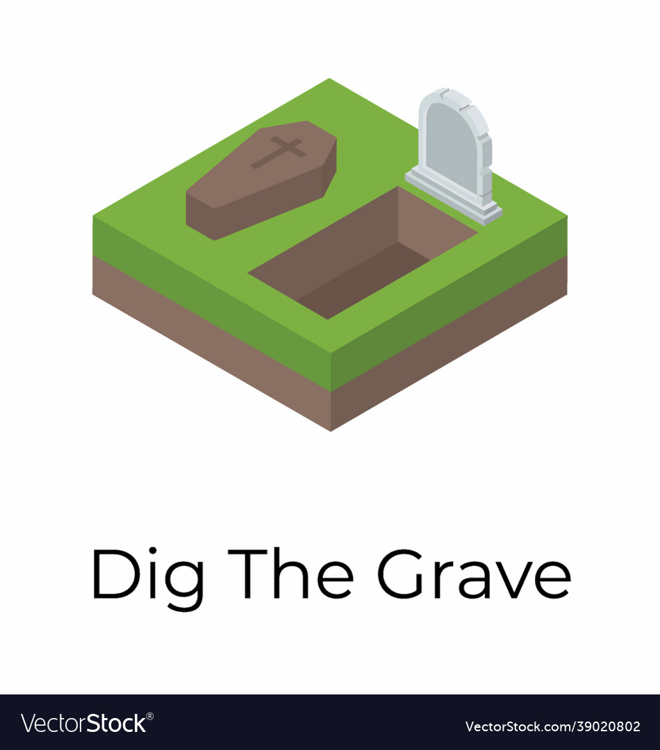 Digging grave Royalty Free Vector Image - VectorStock