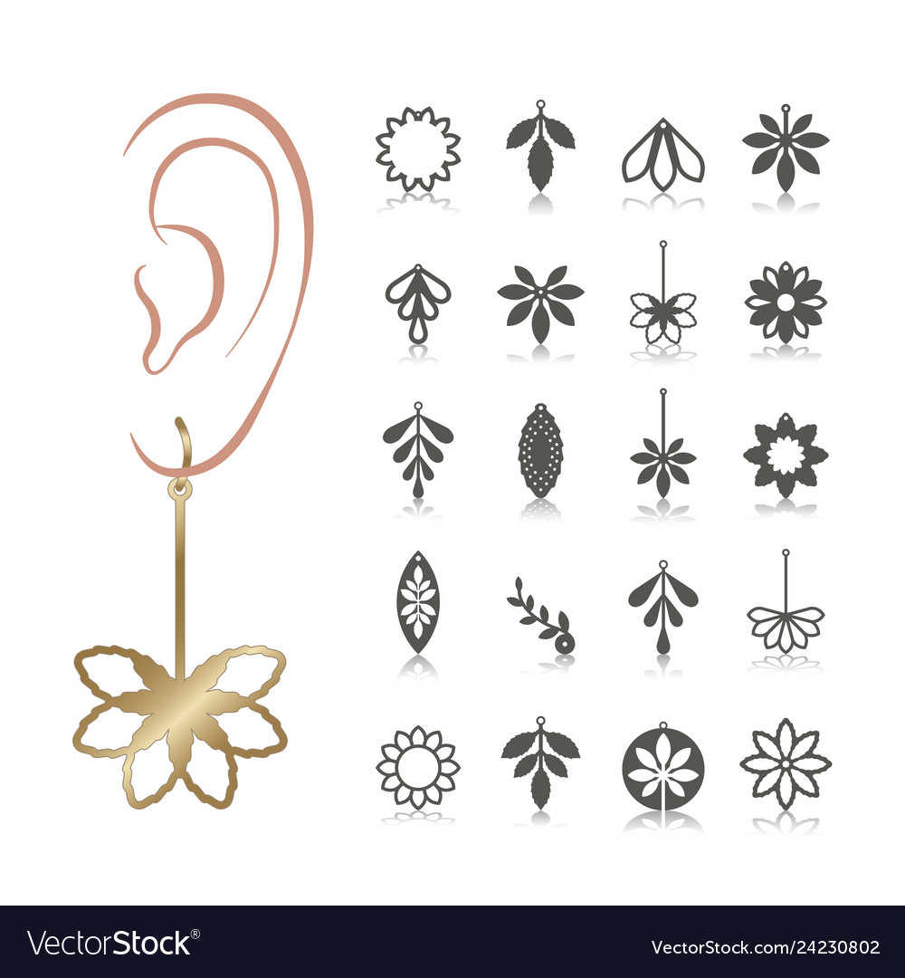 Earrings Royalty Free Vector Image - VectorStock