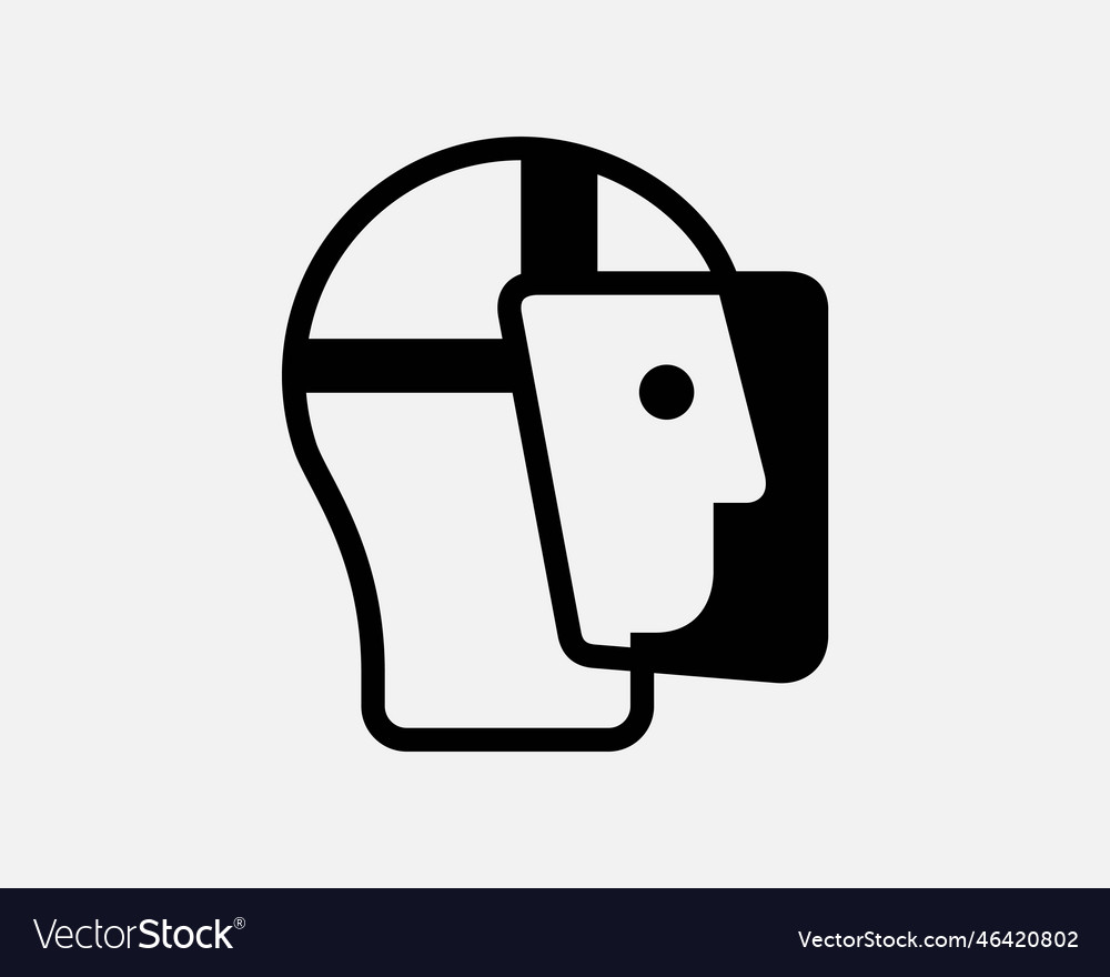 Face shield icon Royalty Free Vector Image - VectorStock