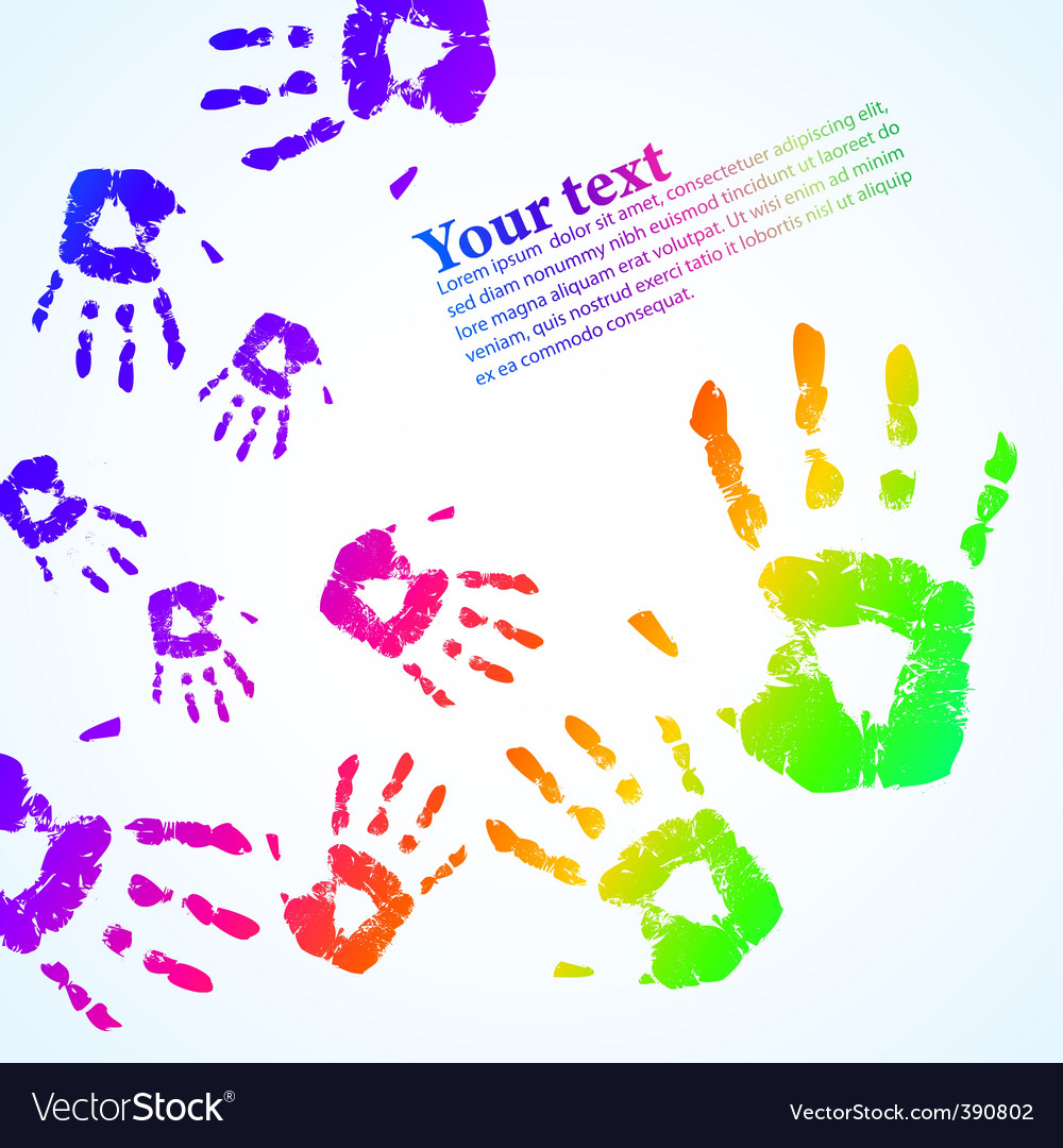 Hand print Royalty Free Vector Image - VectorStock