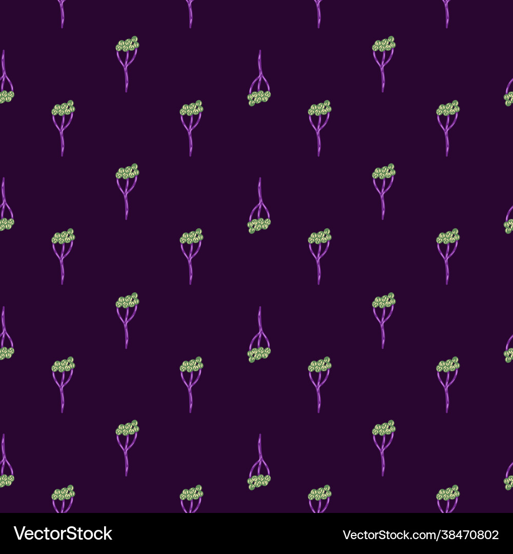 Medical nature seamless pattern with little green Vector Image