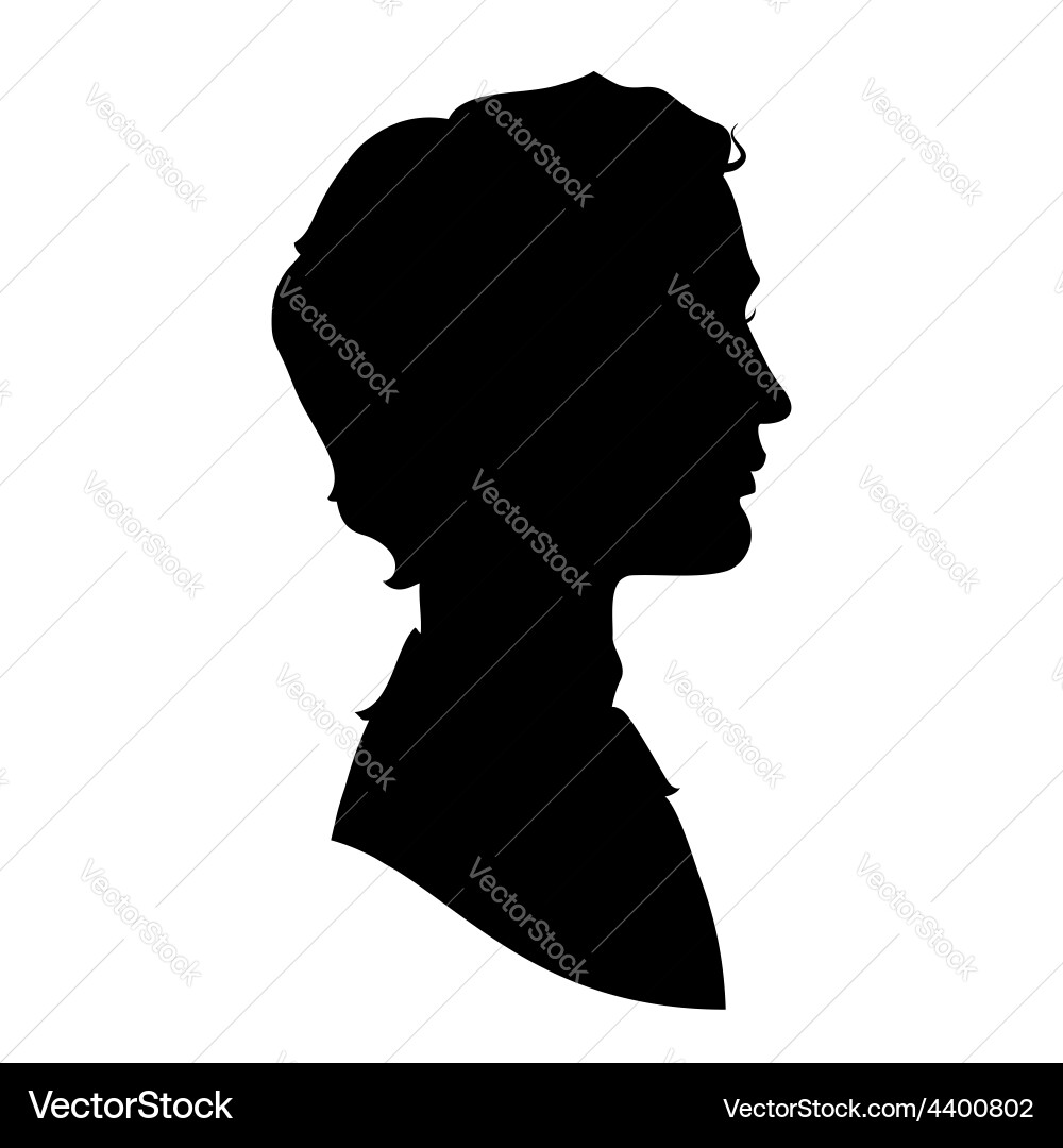 Profile silhouette of a handsome man Royalty Free Vector