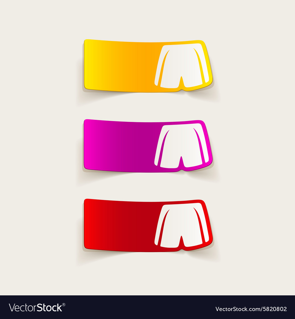 Realistic design element shorts Royalty Free Vector Image