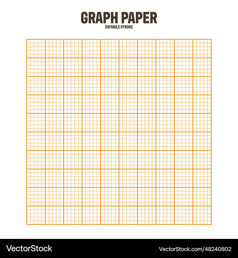 Sheet of graph paper with grid millimeter paper Vector Image