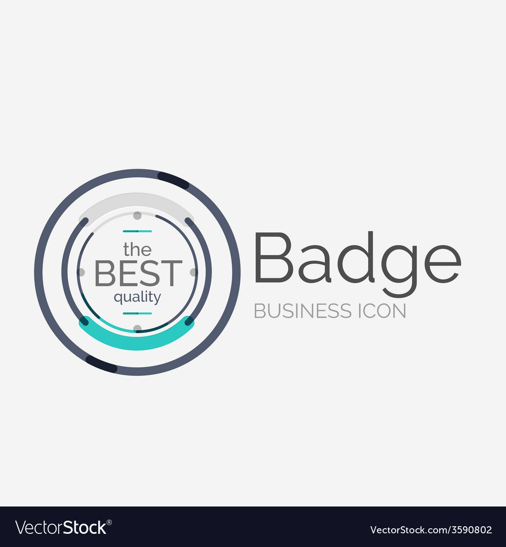 Thin line neat design logo premium quality stamp Vector Image Thin line neat design logo premium quality stamp Vector Image