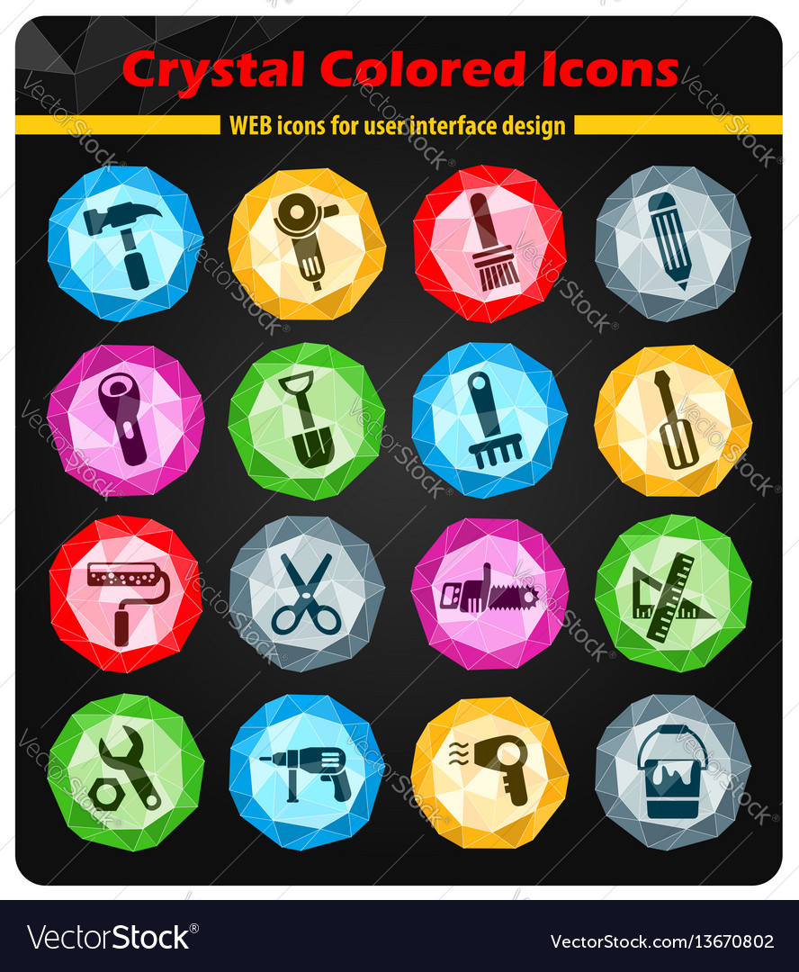 Work tools icon set Royalty Free Vector Image - VectorStock
