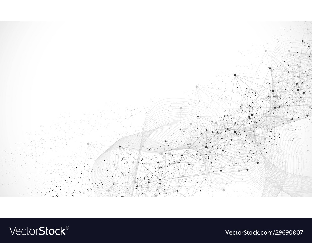 Abstract plexus background with connected lines Vector Image