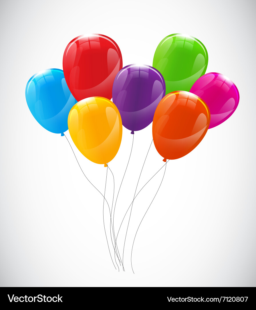 Color glossy balloons background Royalty Free Vector Image