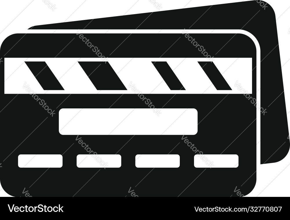 Credit card loan icon simple style Royalty Free Vector Image
