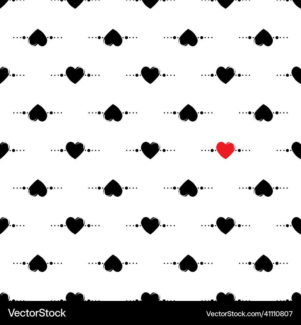 Cute simple line print seamless black and white Vector Image