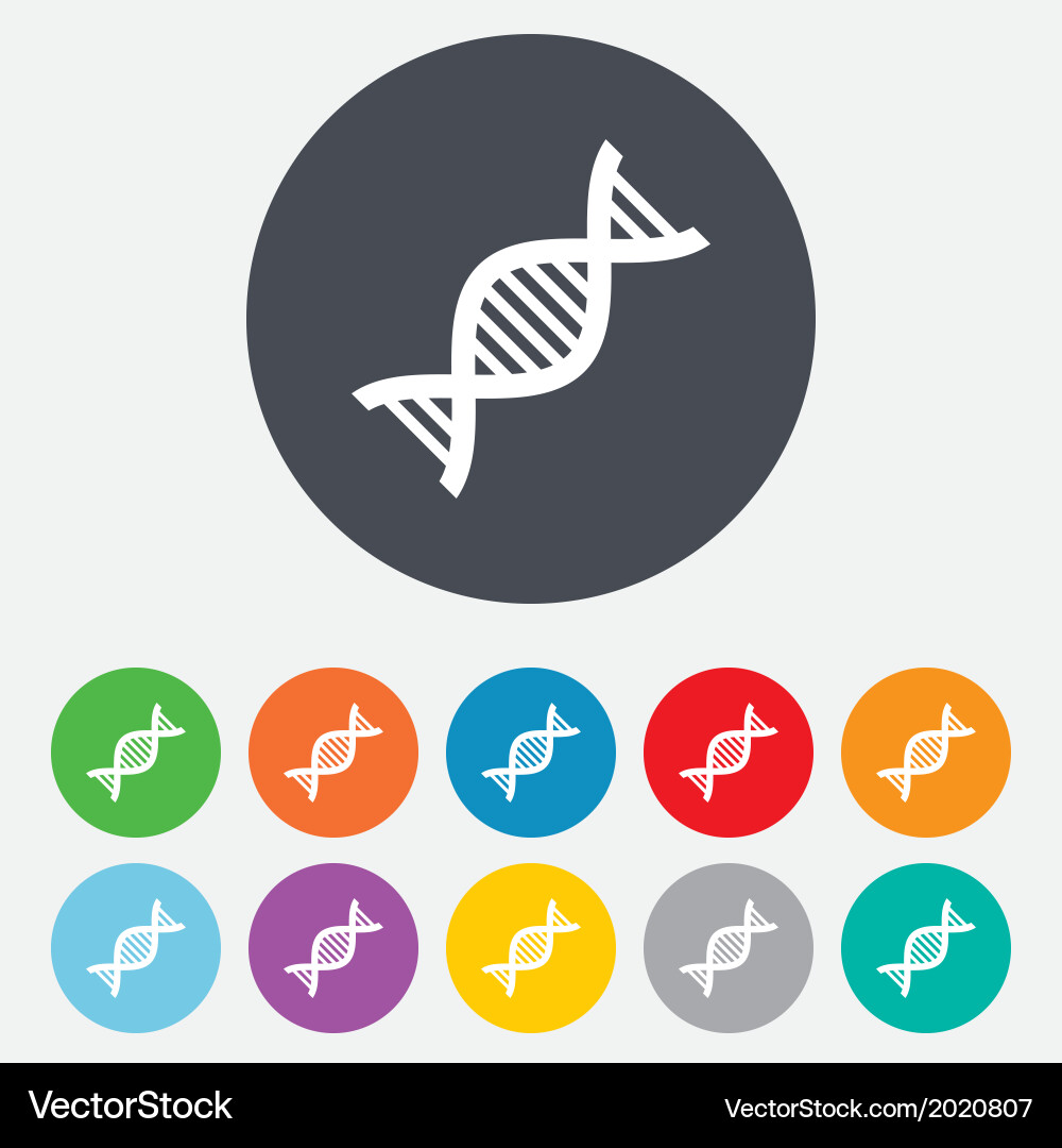 DNA sign icon Deoxyribonucleic acid symbol Vector Image