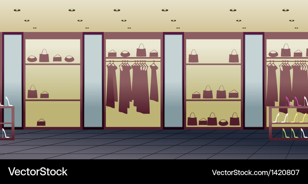 Fashion shop interior Royalty Free Vector Image