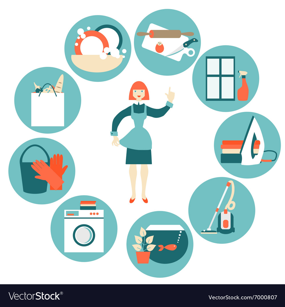House work concept Royalty Free Vector Image - VectorStock