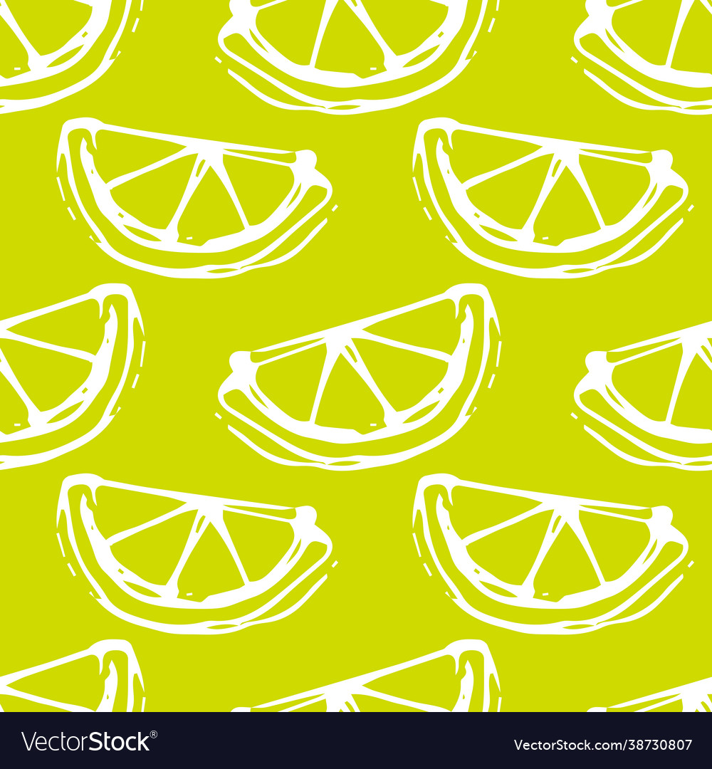 Lemon lime seamless colored background Royalty Free Vector