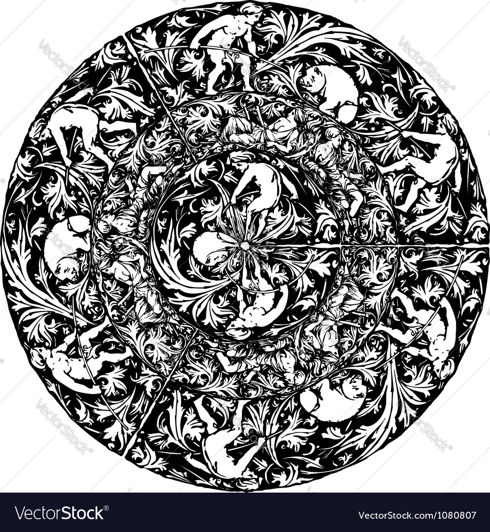 Renaissance seamless pattern Royalty Free Vector Image