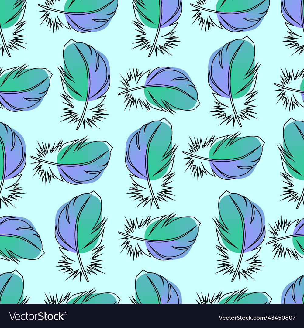 Seamless static pattern of yakki blue green Vector Image