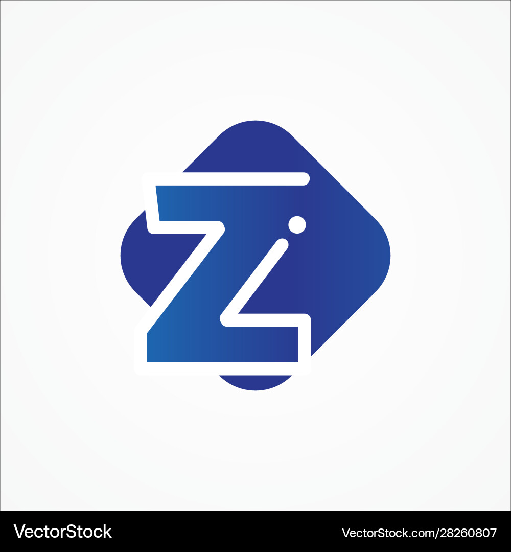 Square symbol letter z design minimalist Vector Image