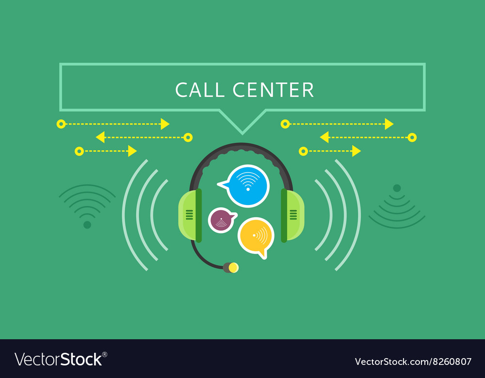 Support icon flat design concept Royalty Free Vector Image