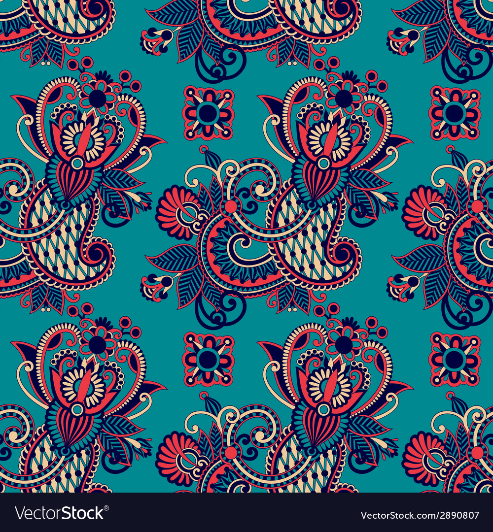 Vintage Floral Seamless Paisley Pattern Royalty Free Vector