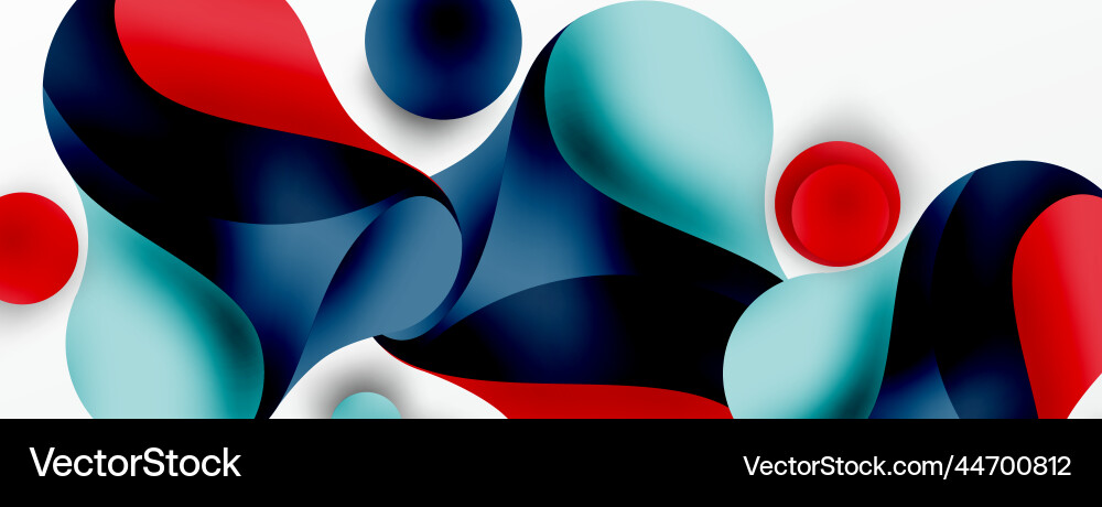 Flowing geometric shapes minimalist abstract Vector Image