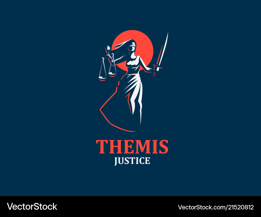 Goddess of justice themis Royalty Free Vector Image