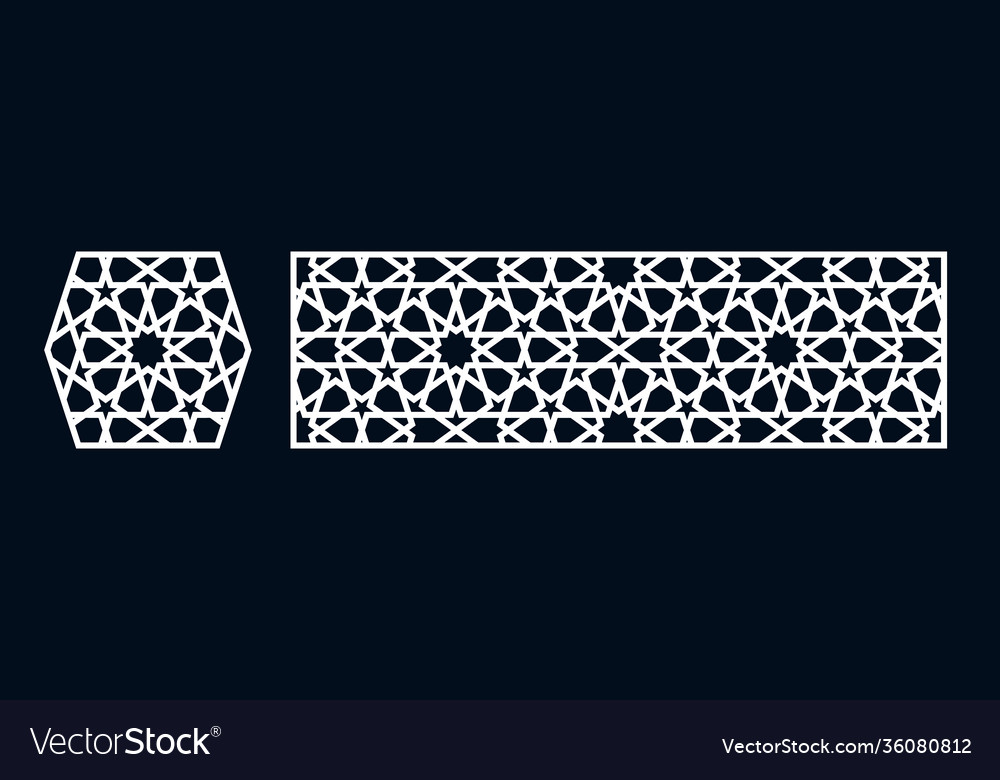 Islamic pattern for laser cutting Royalty Free Vector Image