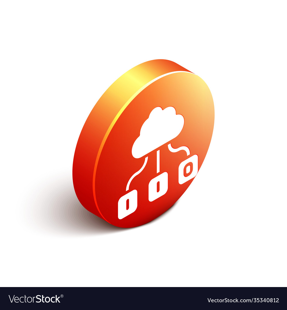 Isometric cloud technology data transfer Vector Image