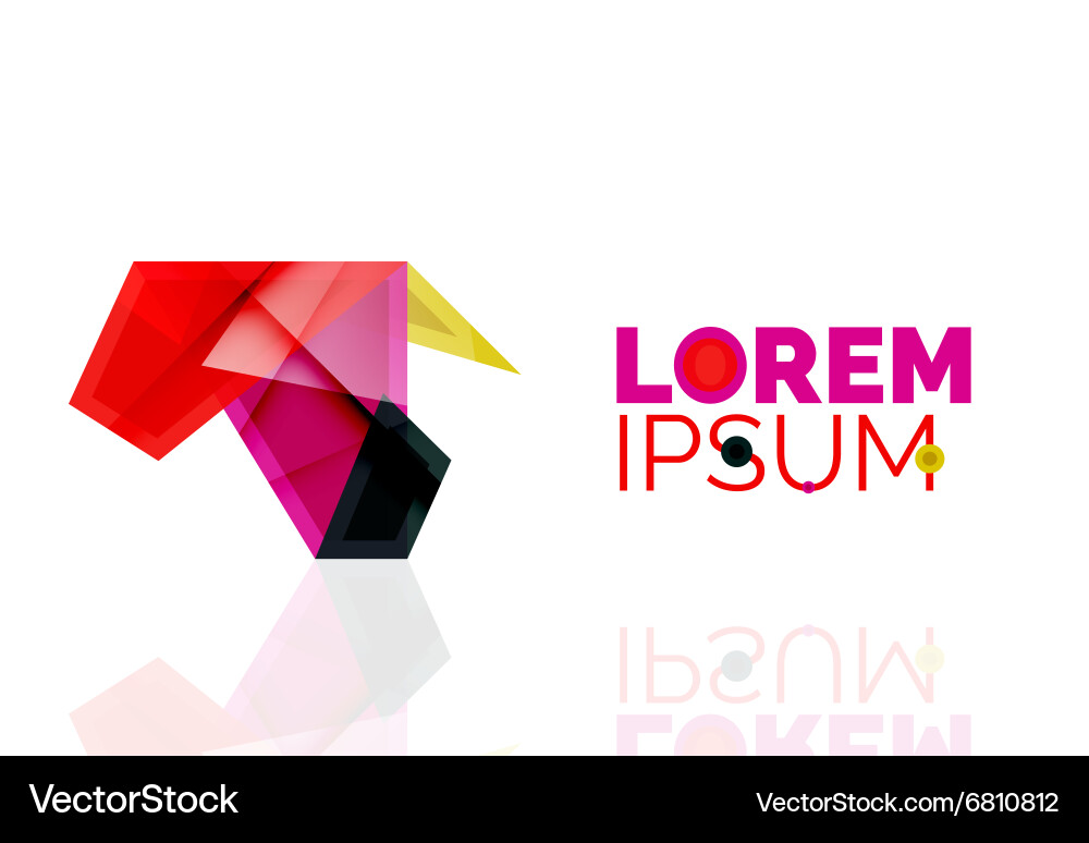Logo abstract geometric business icon Royalty Free Vector