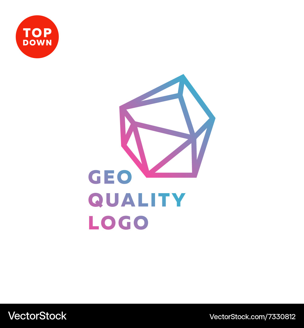 Outline gradient sign stone style trend in a line Vector Image