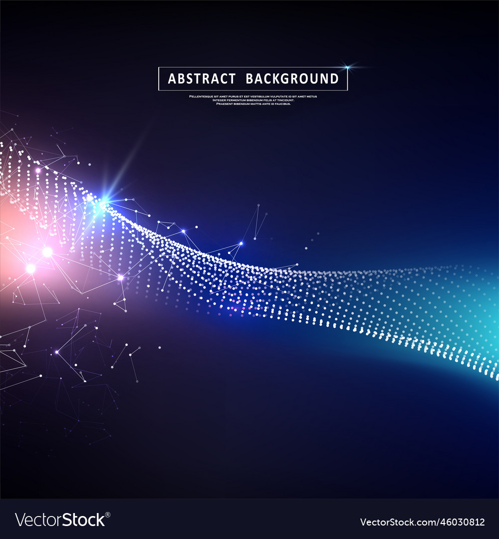 Particles liquid dynamic flow Royalty Free Vector Image