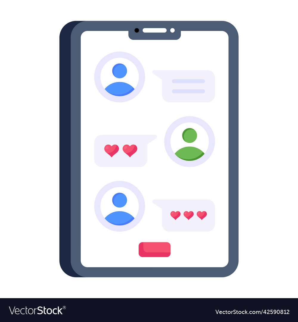 Romantic chat Royalty Free Vector Image - VectorStock