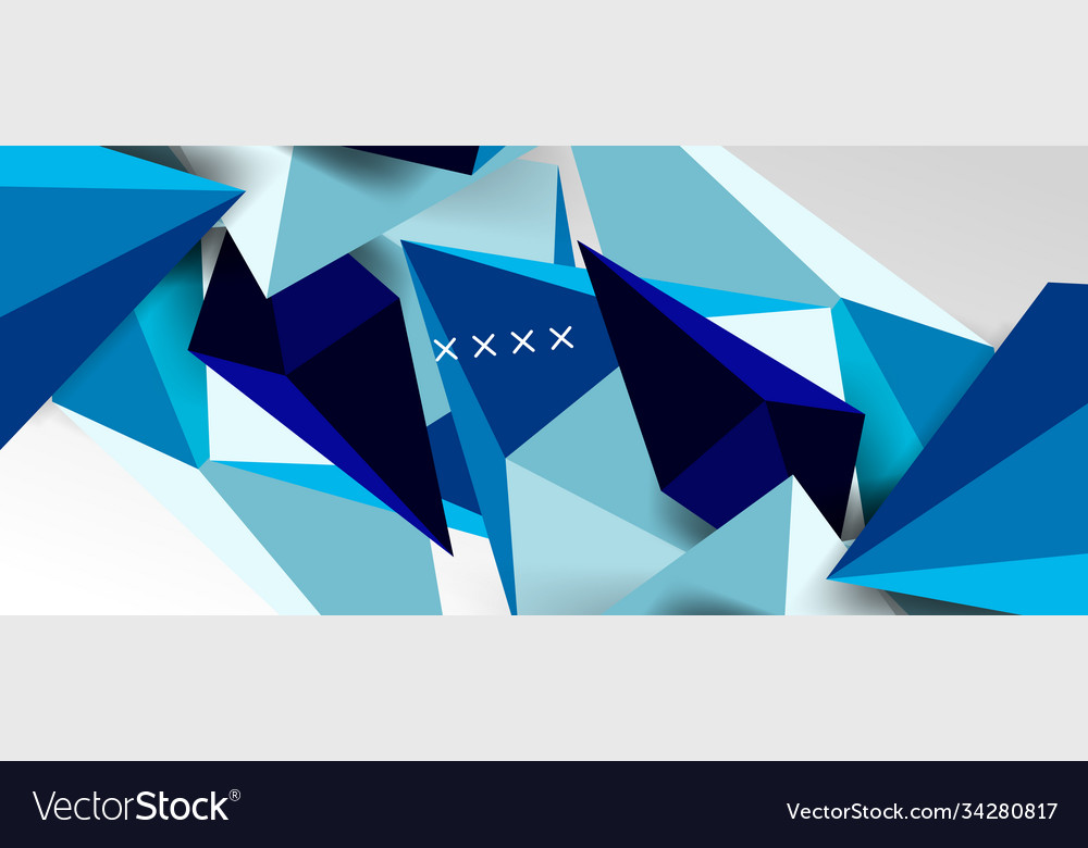3d low poly abstract shape background Royalty Free Vector