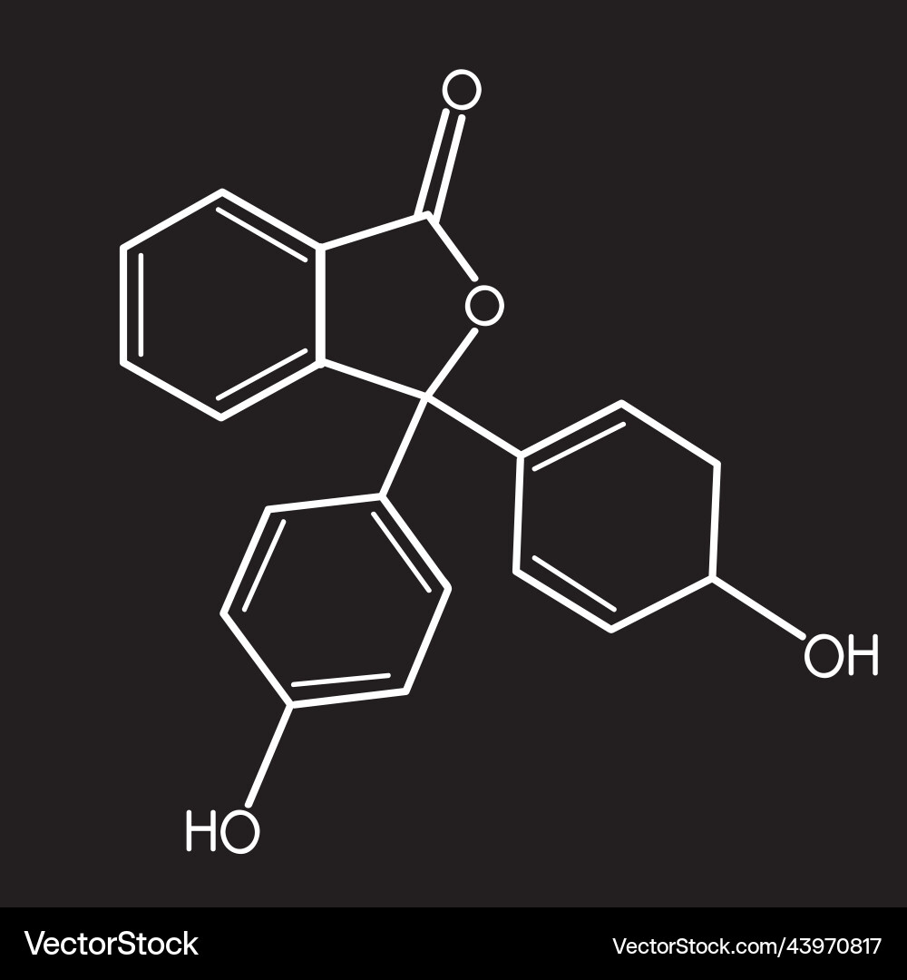 Chemical formula in white color on black Vector Image
