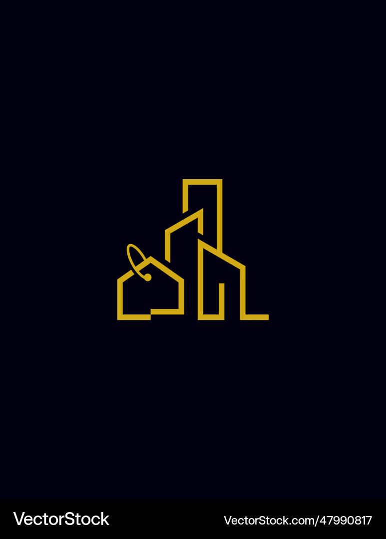 City building construction logo design Royalty Free Vector