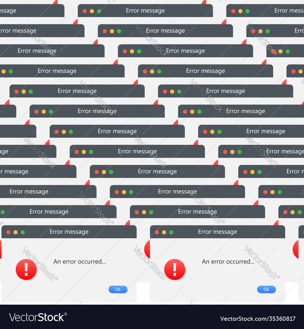 Classic window alert dialog box system error Vector Image