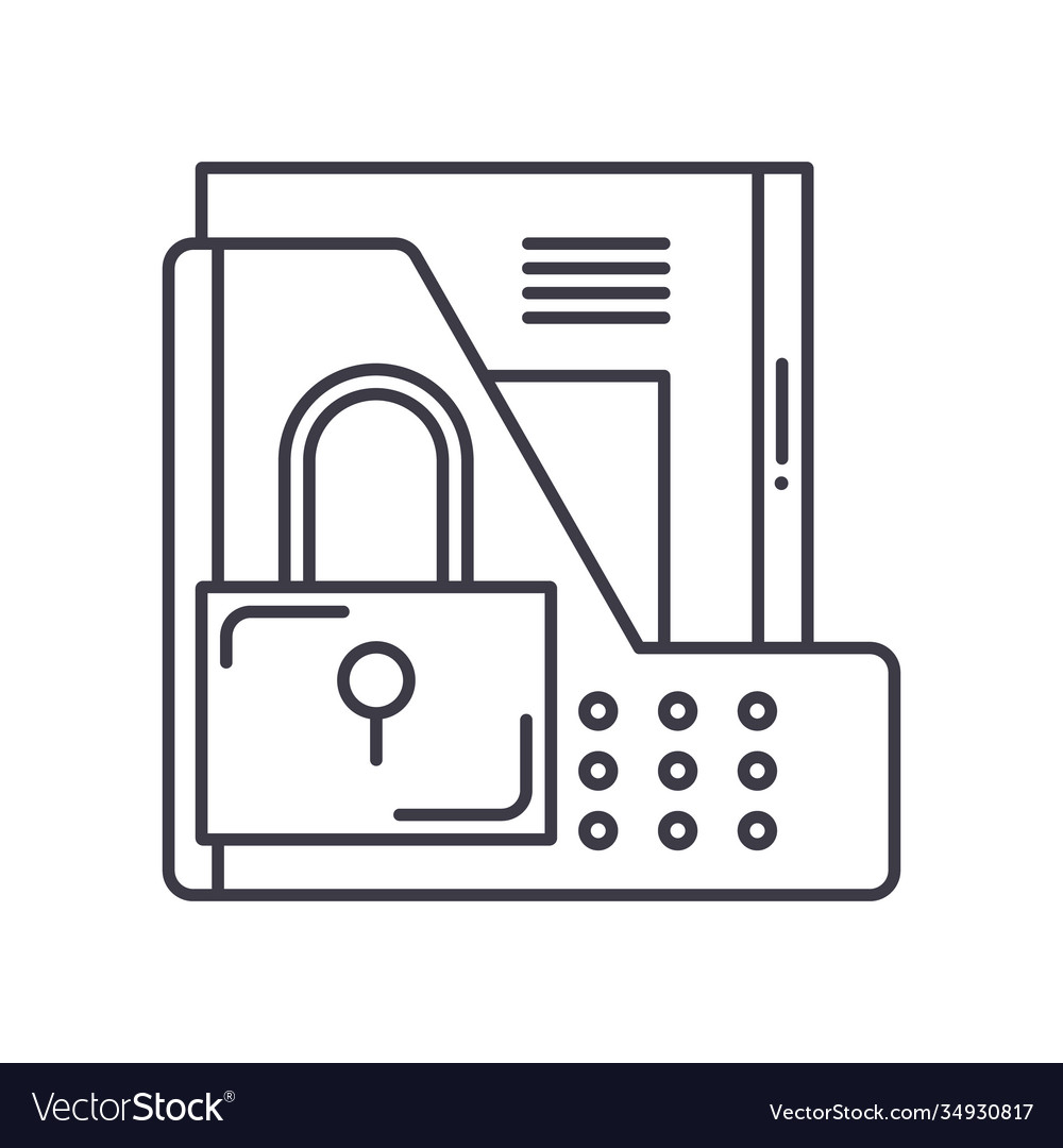 Condential icon linear isolated Royalty Free Vector Image