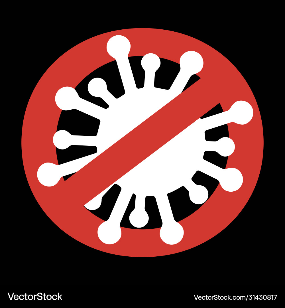 Icon with crossed out sign dangerous Royalty Free Vector