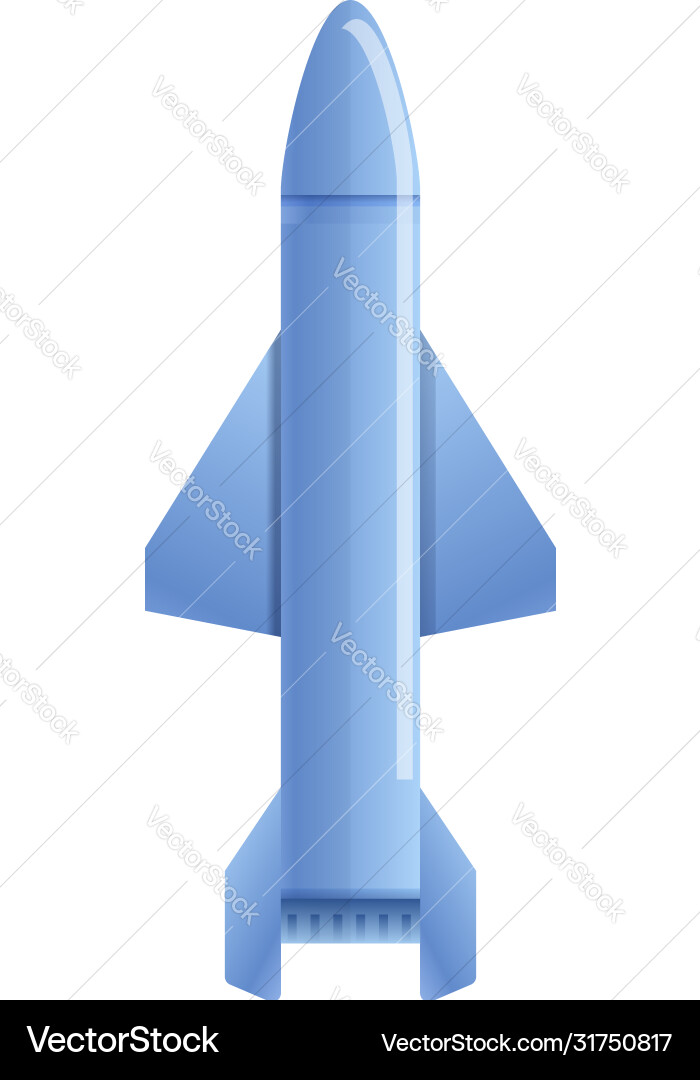 Jet missile icon cartoon style Royalty Free Vector Image