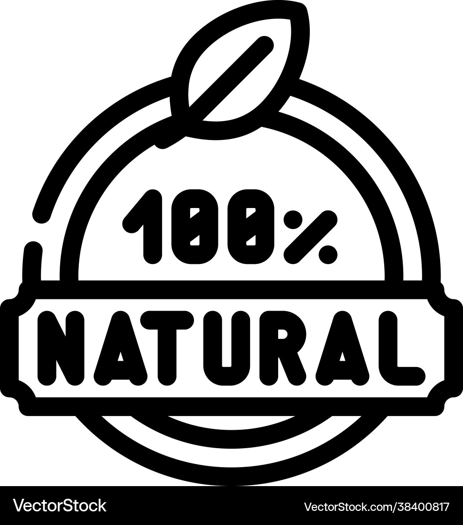 Natural cosmetic symbol line icon Royalty Free Vector Image