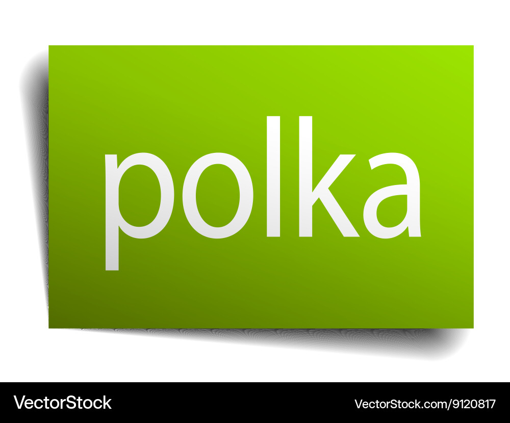 Polka square paper sign isolated on white Vector Image