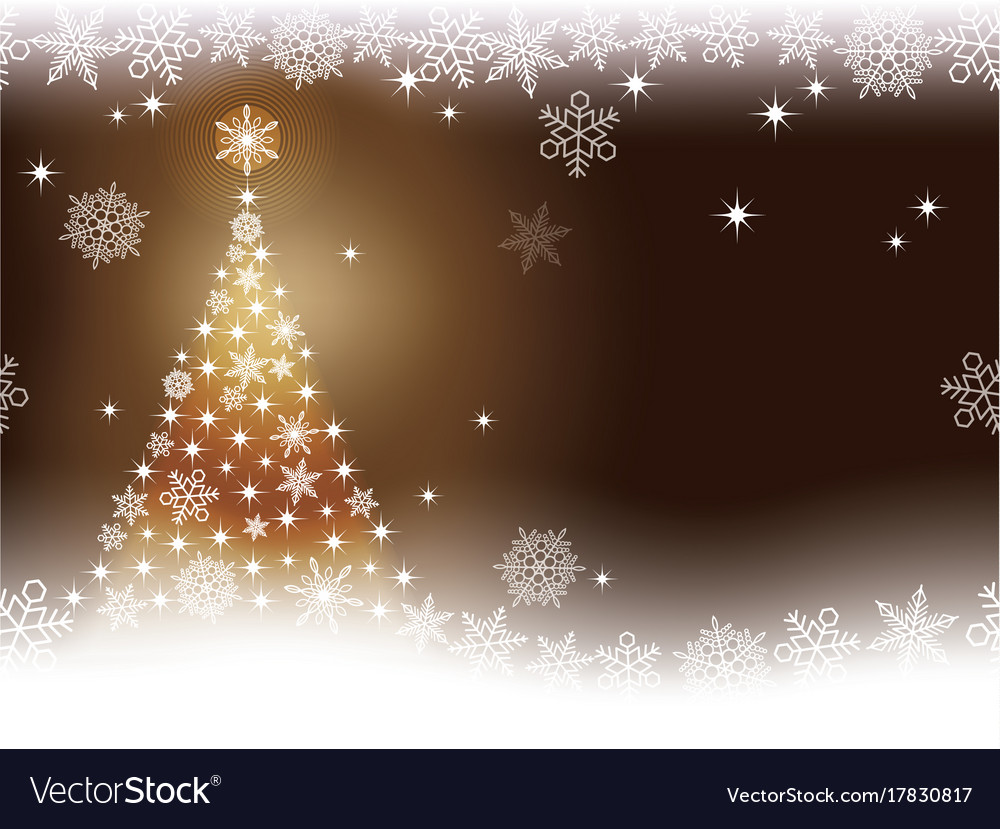 Seamless winter background with christmas tree Vector Image