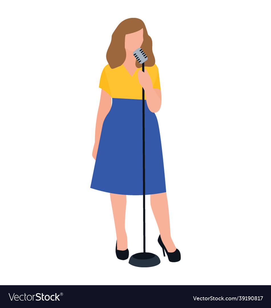 Singing Royalty Free Vector Image - VectorStock